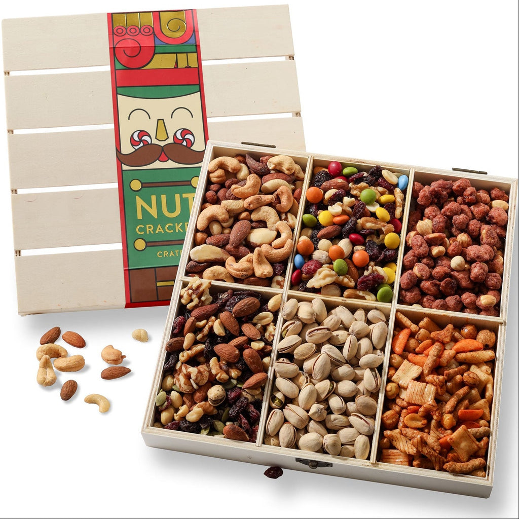 Nutcracker-Themed Wooden Crate with Gourmet Savory Snacks- Christmas G – Bonnie and Pop